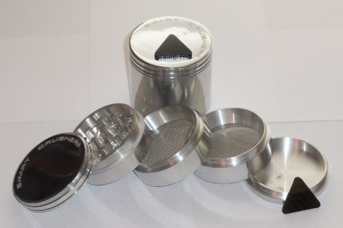 LARGE 5 Piece SMART CRUSHER ALUMINUM 2.5 INCH Tobacco, Spice Herb ...