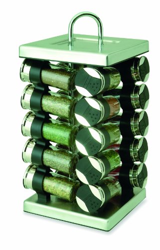 Olde Thompson 20-Jar Stainless-Steel Square Spice Rack | Spice Grinder ...