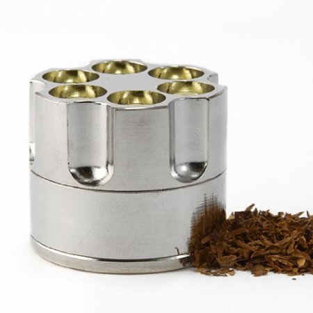 Revolver Gun Bullet Cylinder Shap 3 Pieces Metal Pollen Herb Spice ...