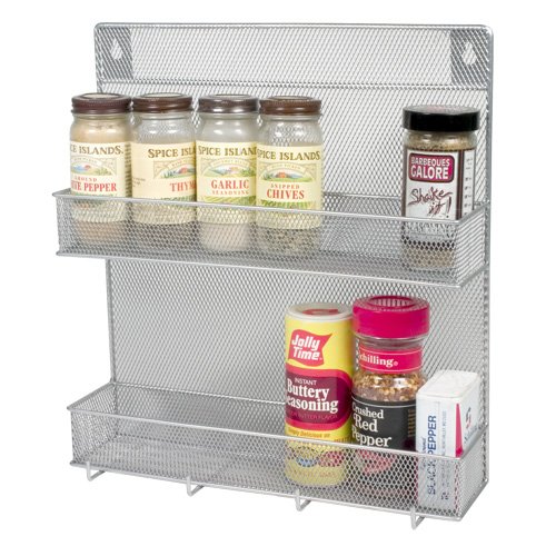 Spice Rack 2 Tier with Hooks(w'11.3/4 L'12.3/4 Depth'4 Inch with the ...