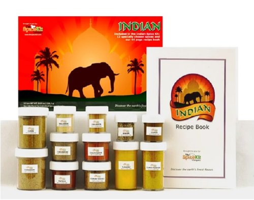 Indian Spice Kit- 12 Fresh Indian Spices & 44 Page Recipe Book to ...