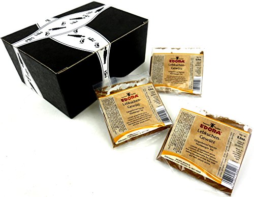 Edora Lebkuchengewürz (Gingerbread Spice), 0.5 oz Packets in a Gift Box ...