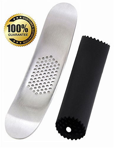 Stainless Steel Garlic Rocker with Silicone Peeler to Press, Crush ...