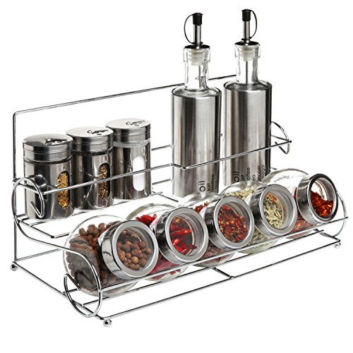 All-in-1 Stainless Steel Condiment Set With 2 Oil / Vinegar Bottle ...