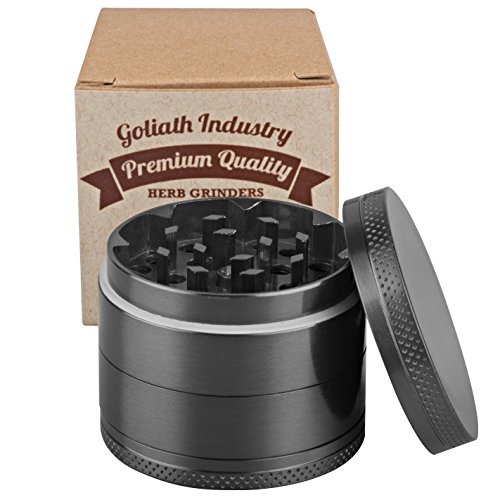 Goliath 5 Piece Titanium Spice Tobacco Weed Herb Grinder Crusher with ...